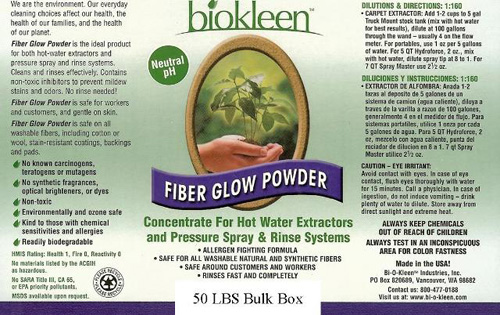 Vacshack.com, Inc. - BioKleen Fiber Glow Powder Carpet Cleaner 50 lbs